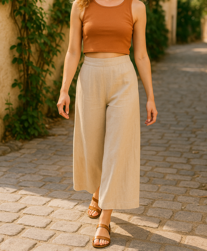 P003 Palazzo Broek pdf patroon, band voor en rek agter, Lang en Midi ...